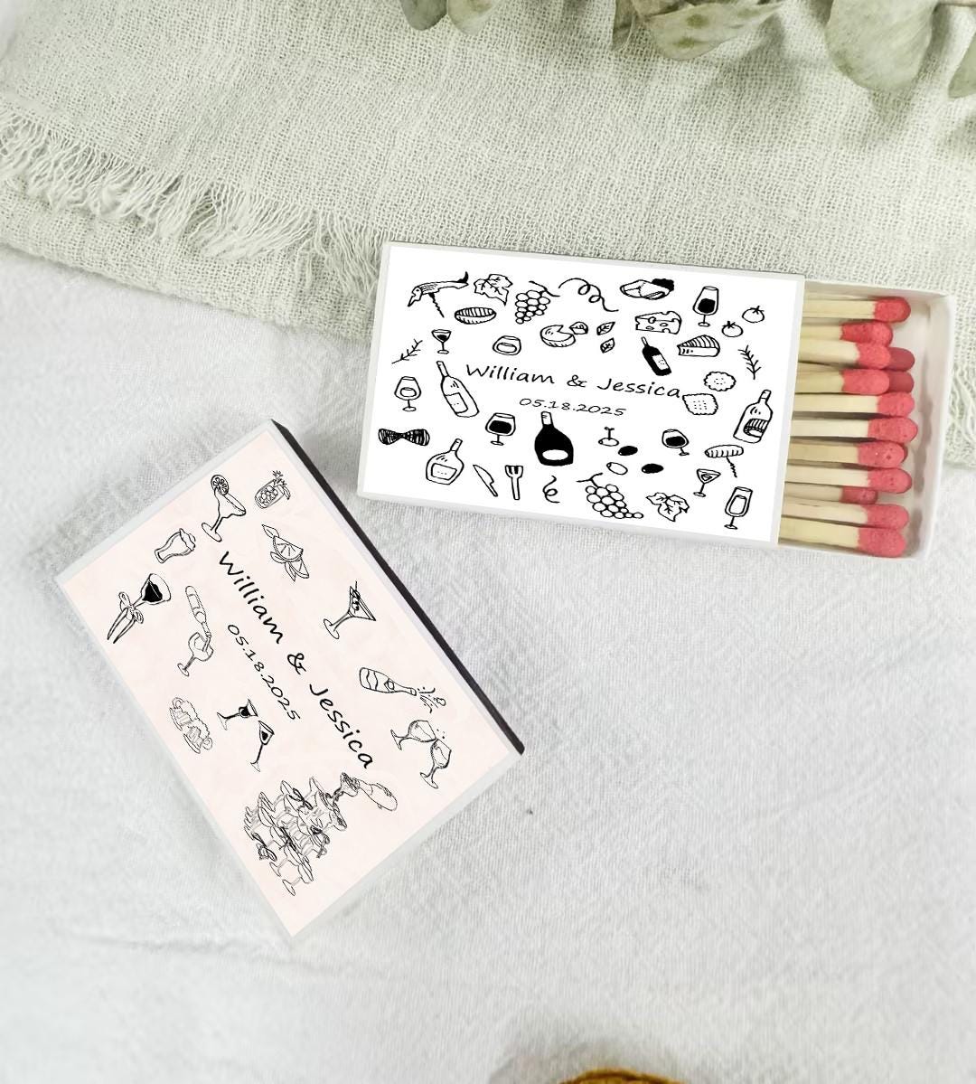 Sketch Custom Match Boxes,set of 50 Bulk Custom Matchboxes,custom ...