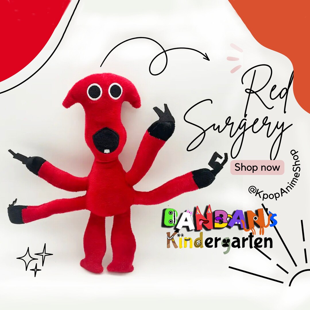 Garten of Banban Plush Toy: Red Cuddle Buddy - 'syringeon Red Surgery ...