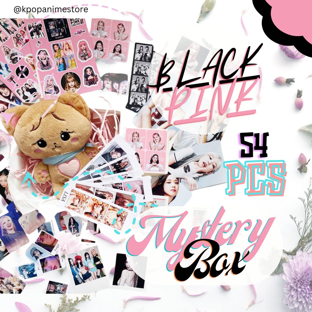 Black Pink Mystery Box With Black Pink Plush Toy - Kpop Gift Box With ...