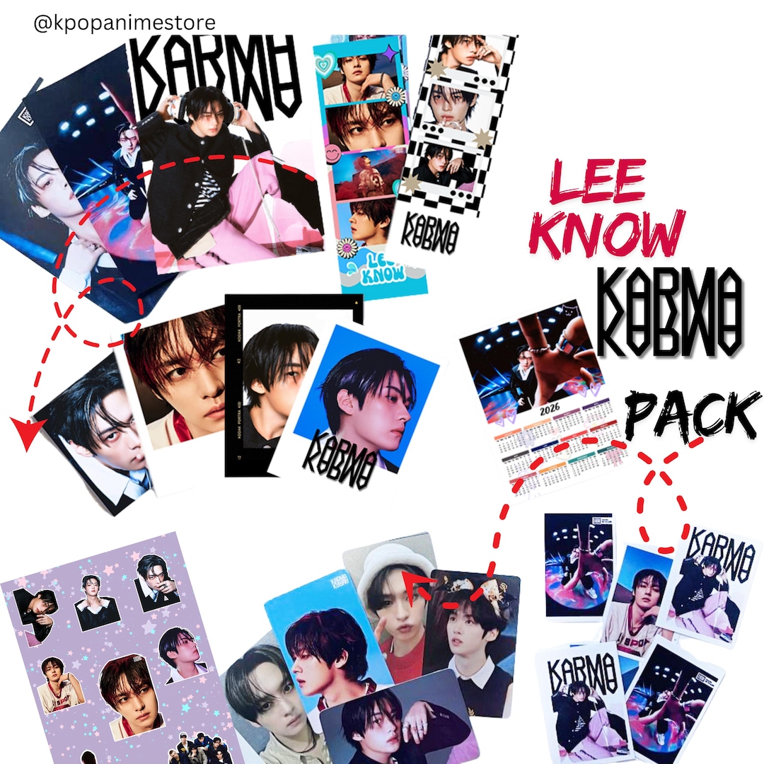 Lee Know Karma Stray Kids Bias Pack: Photocard Set With Lee Know ...