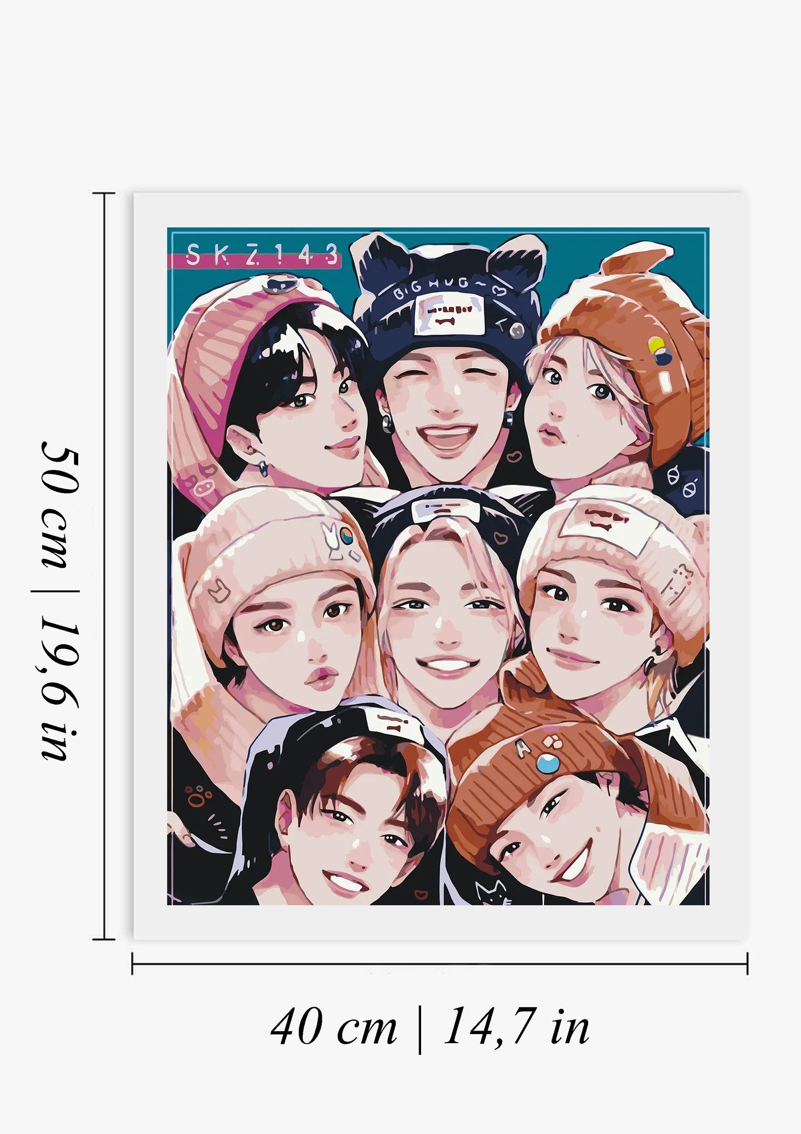 Stray Kids Paint by Numbers Kit: Kpop DIY Craft (50x40cm) - Etsy