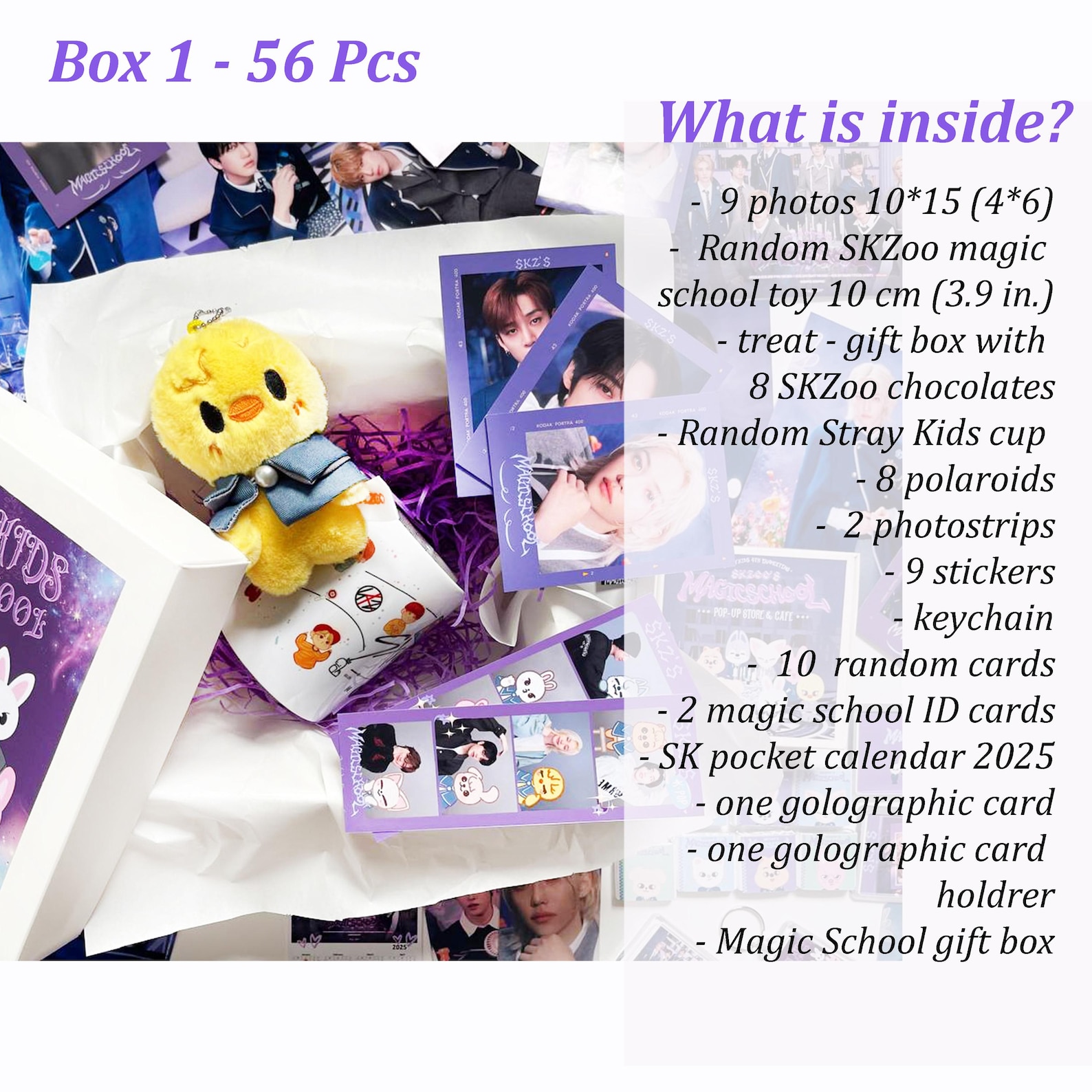 Подарочная коробка Stray Kids Magic School — Kpop Box с игрушкой Skzoo ...