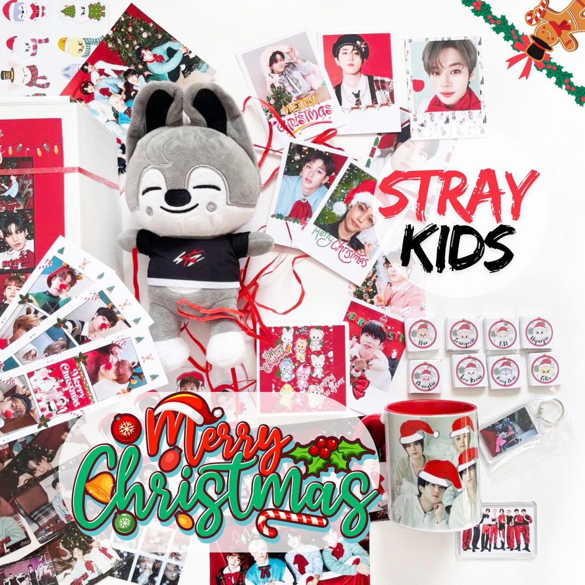 Skzoo Christmas Gift Box Stray Kids Plush Toy Mystery Box With Stray ...