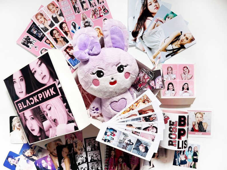 Black Pink Mystery Box With Black Pink Plush Toy - Kpop Gift Box With ...