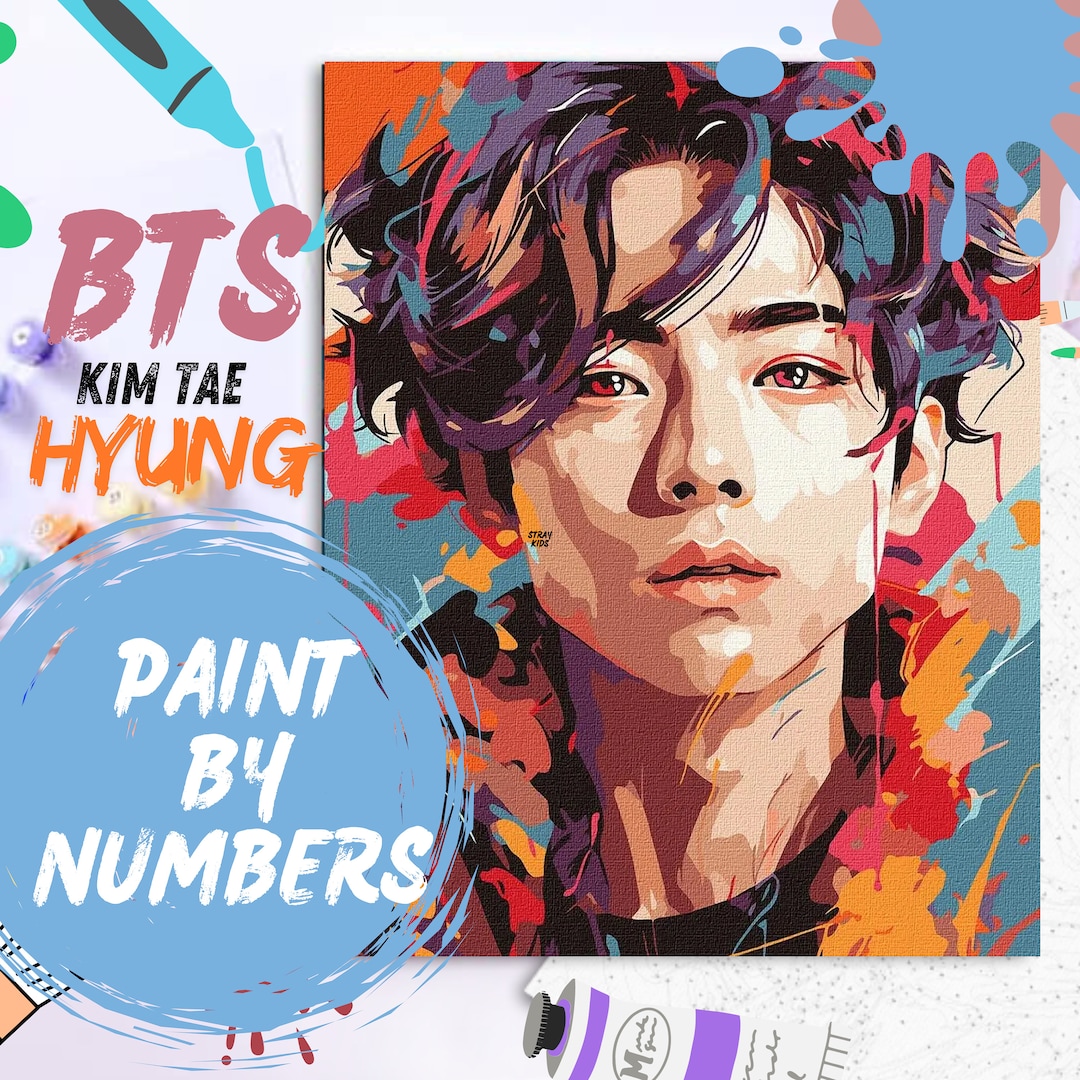 Kim Taehyung BTS Paint by Numbers Kit - Perfect Gift for ARMY Fans - Etsy