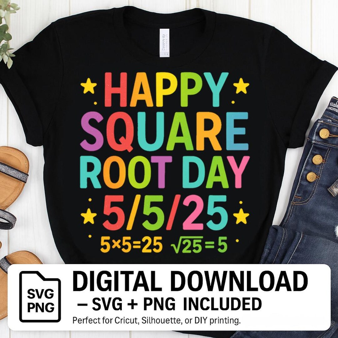 Square Root Day Svg, Square Root Day 2025 Svg, 5/5/25 Svg, 5th May 2025 ...
