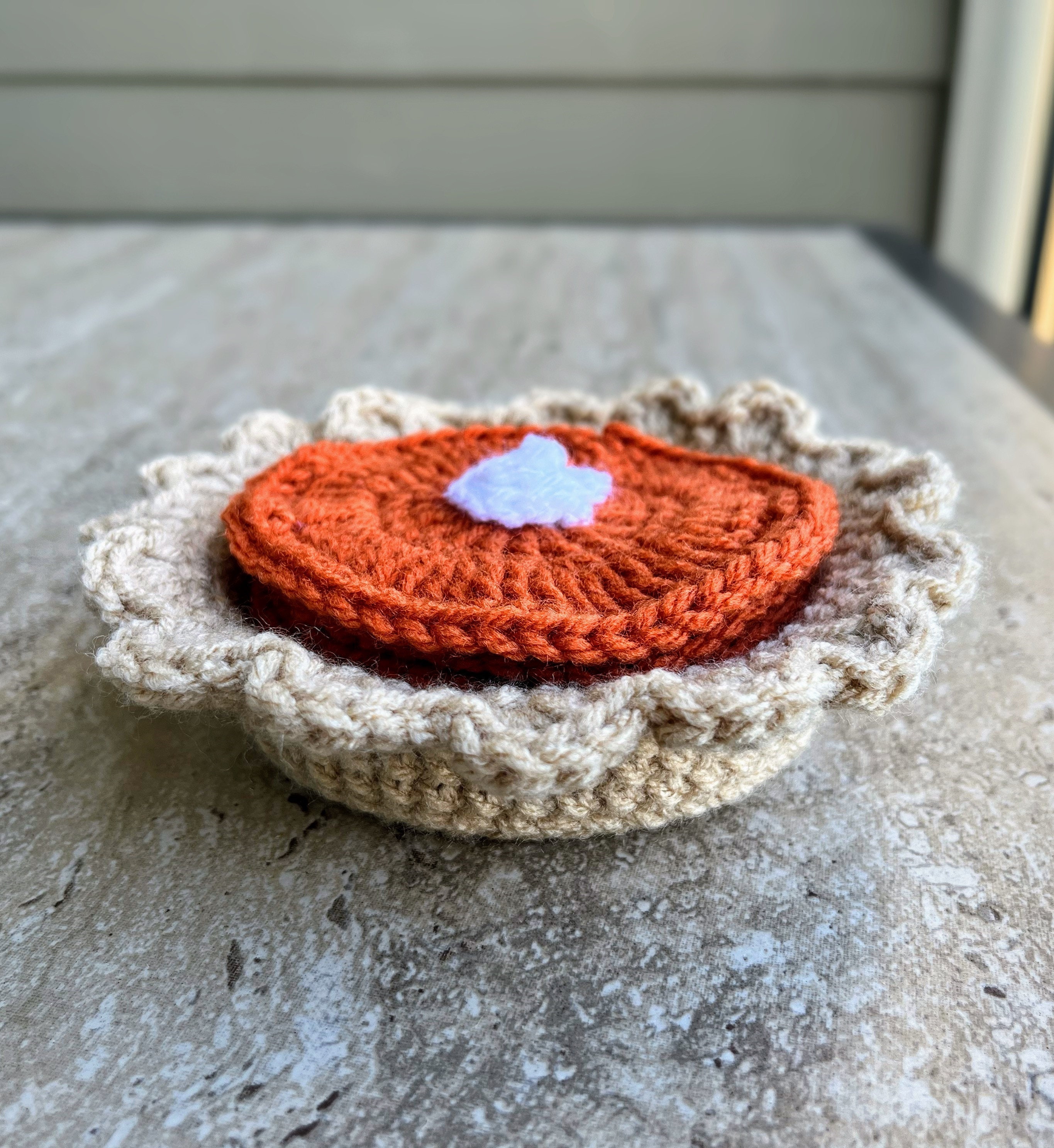 Pumpkin Pie Coaster Crochet Pattern - Digital Download - Etsy