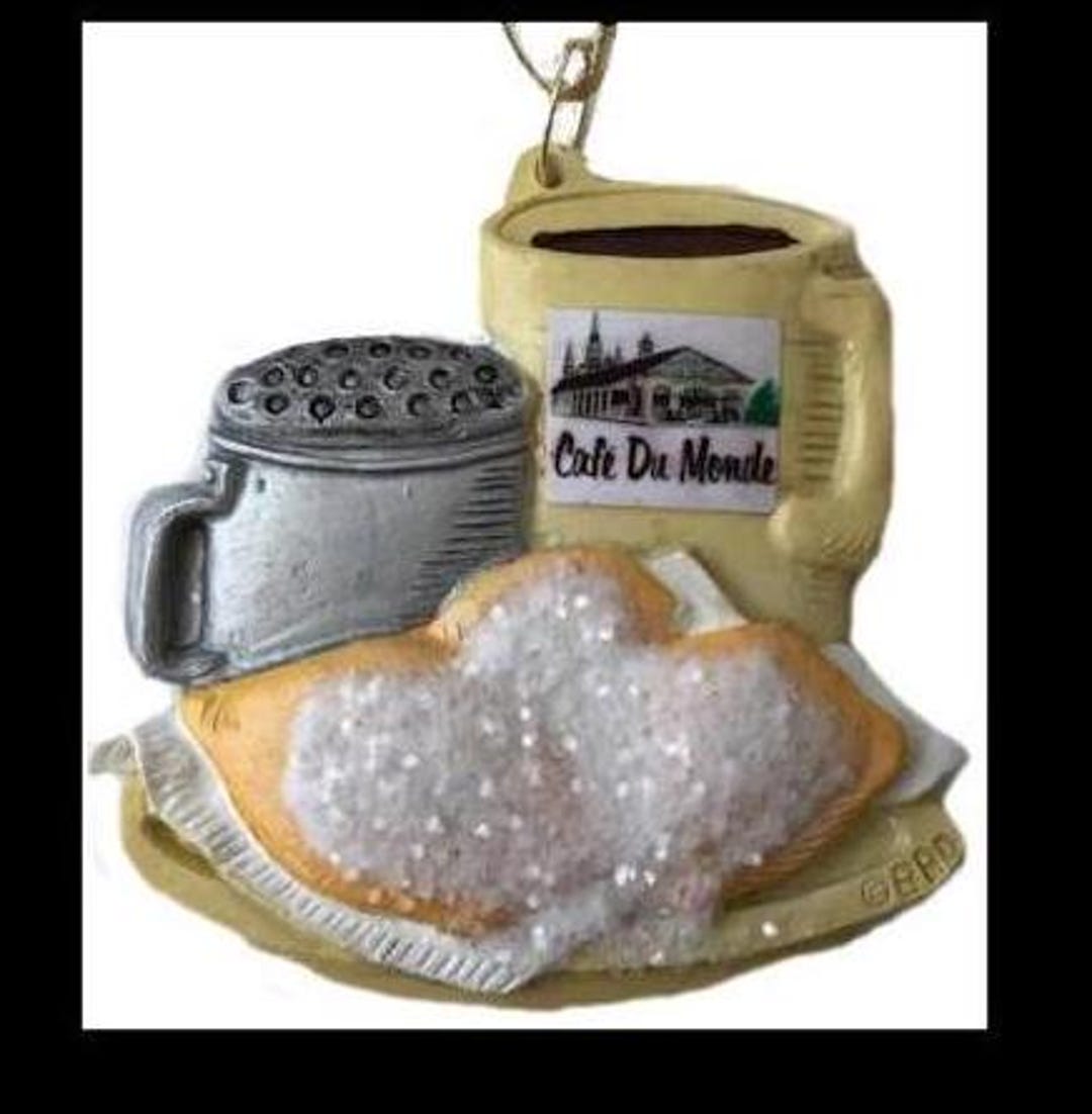 New Orleans Christmas Ornament , Cafe Du Monde Beignet, Louisiana ...