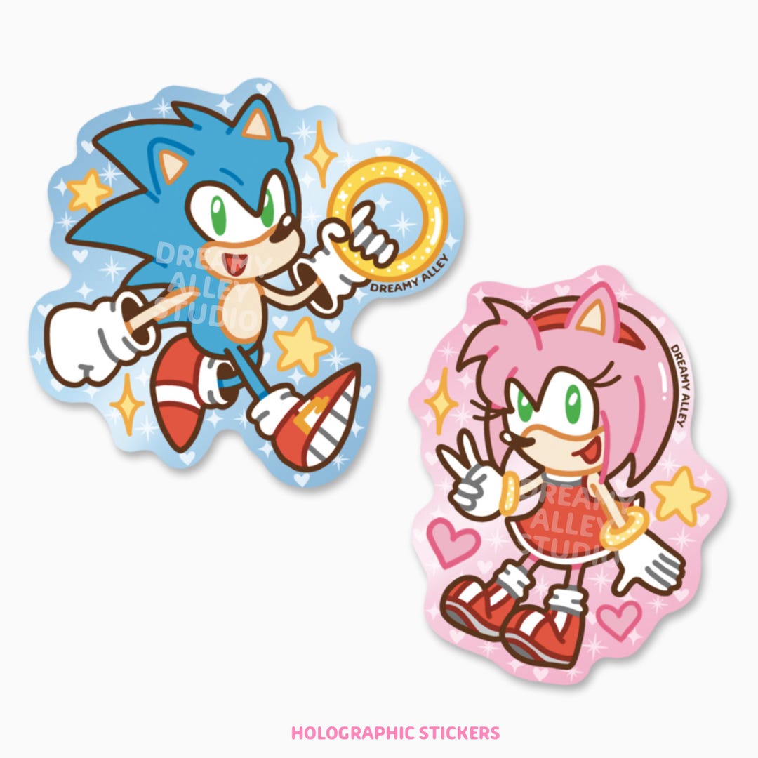 Sonic and Amy · Sticker · Cute & Kawaii Stationery · Aesthetic Stickers ...