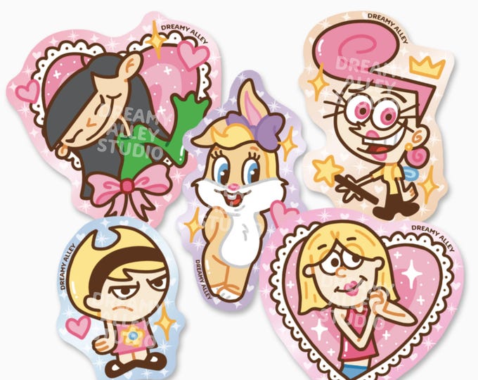 2000s Cartoons · 5 Sticker Pack · Cute & Kawaii Stationery · Aesthetic ...