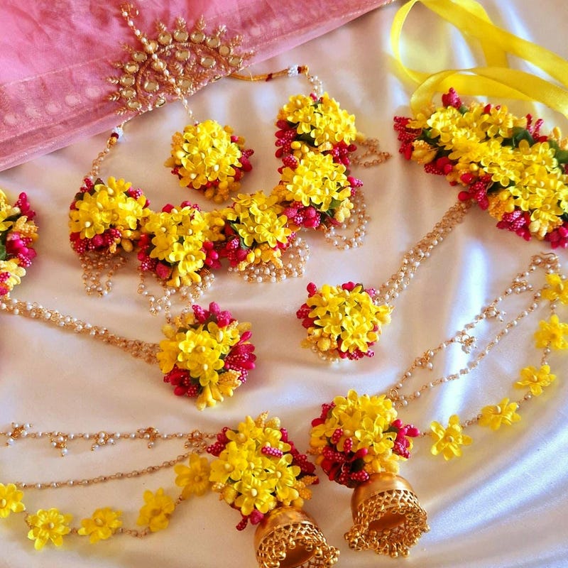 Flower Jewelry Haldi - Etsy