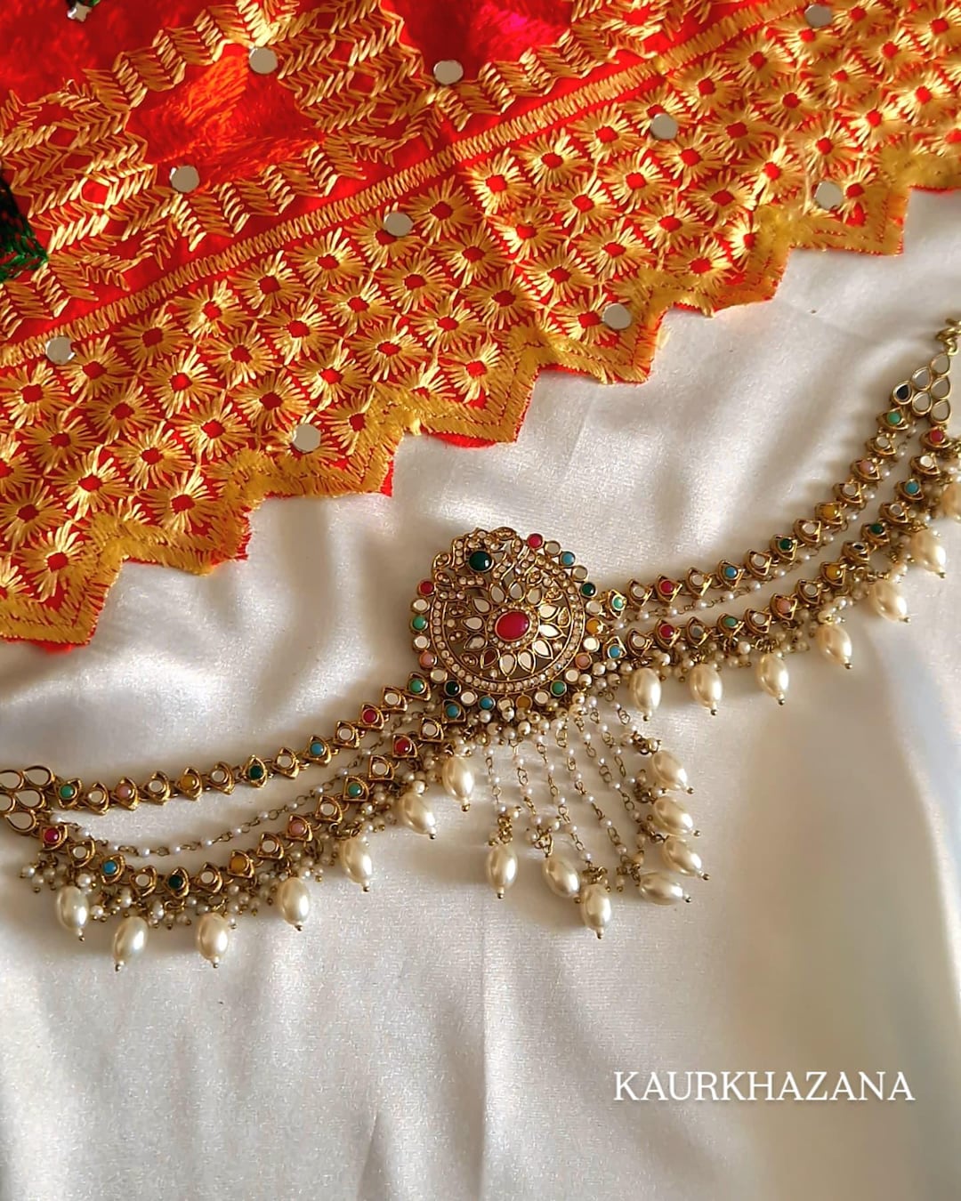 Bollywood Mirror Bridal Hair Jewelry: Indian Jura Bun Accessory - Etsy