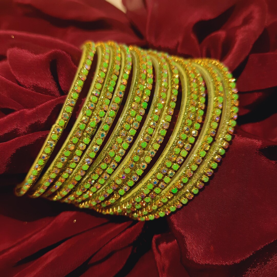 Colorful Bangles: Pink & Mint Green - Etsy