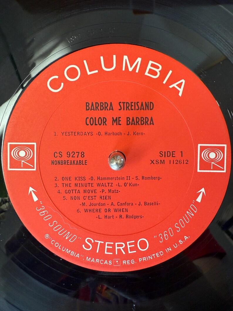 Vintage 1966 Barbra Streisand - Color Me Barbra Vinyl Record Album - Etsy