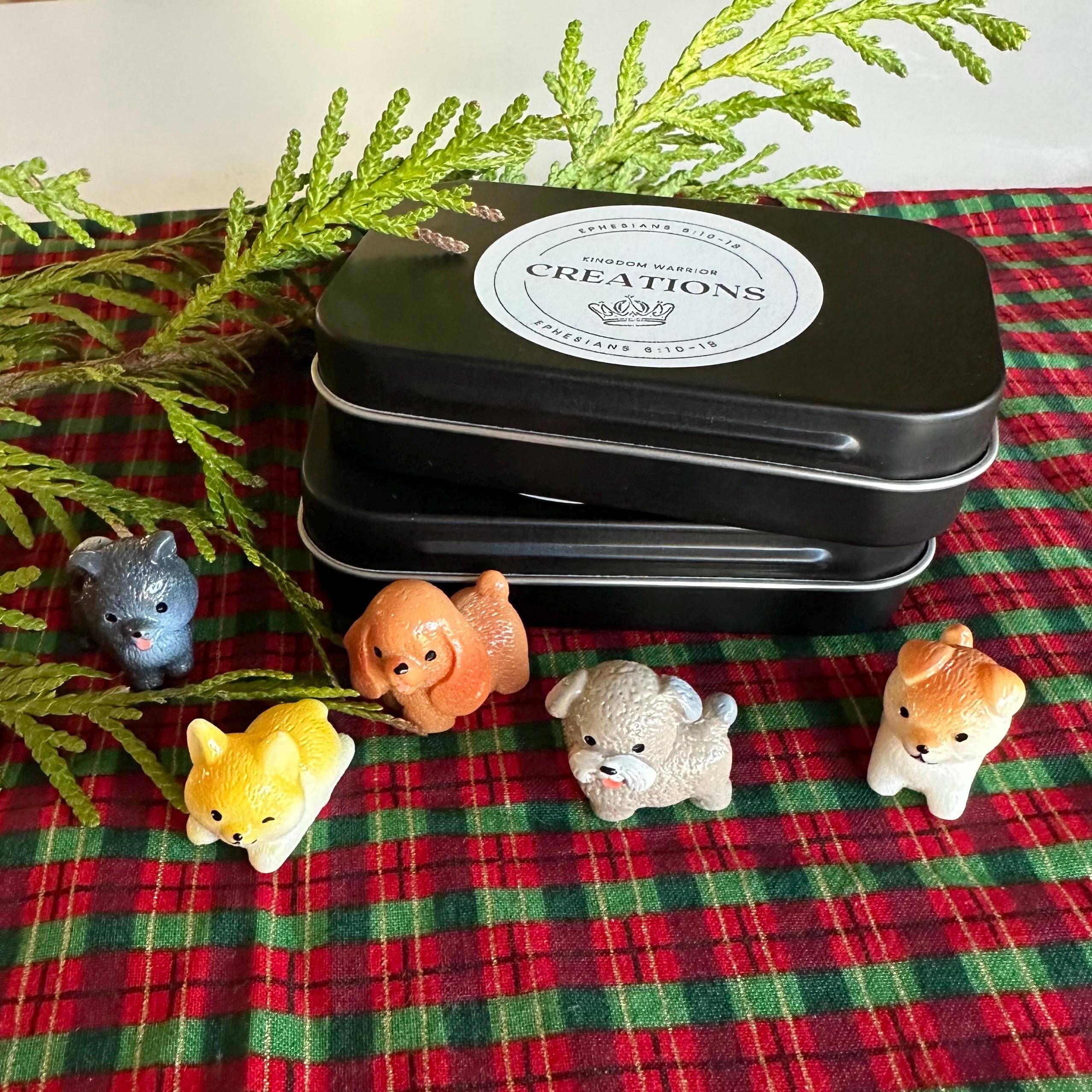 Puppy Magnets / Small Hinged Tins / Travel Toys - Etsy