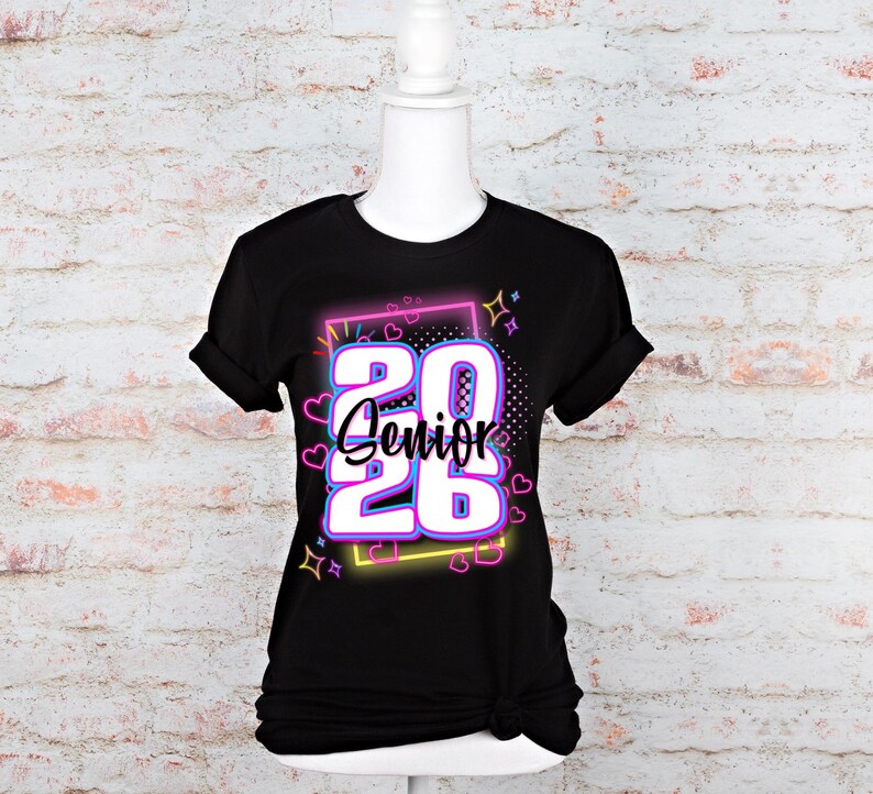 Senior 2026, High School Senior, Sublimation Design, DTF, PNG, Neon ...