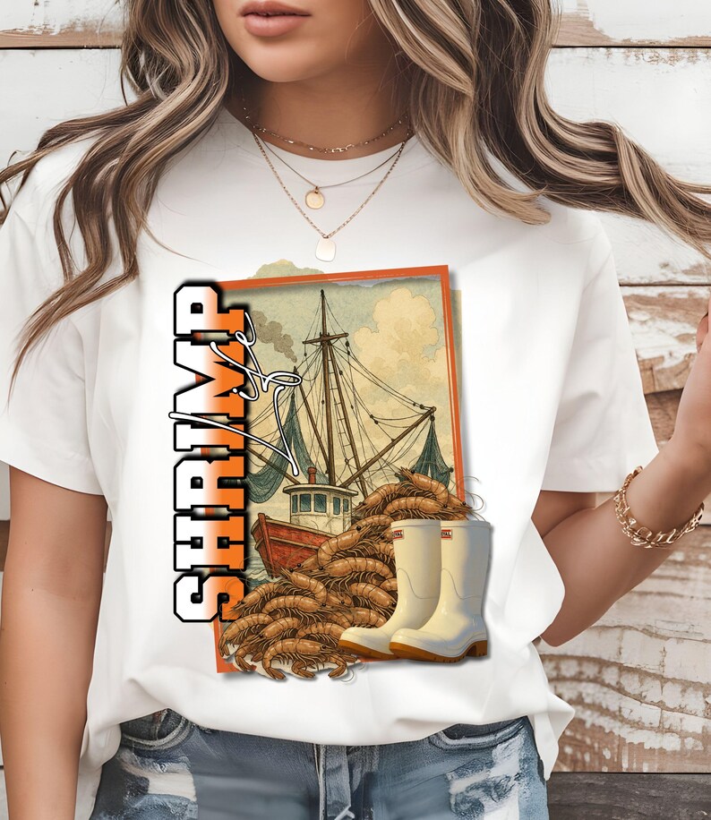 Shrimp Life | PNG + JPG Digital Download | Southern Fishing Shirt ...