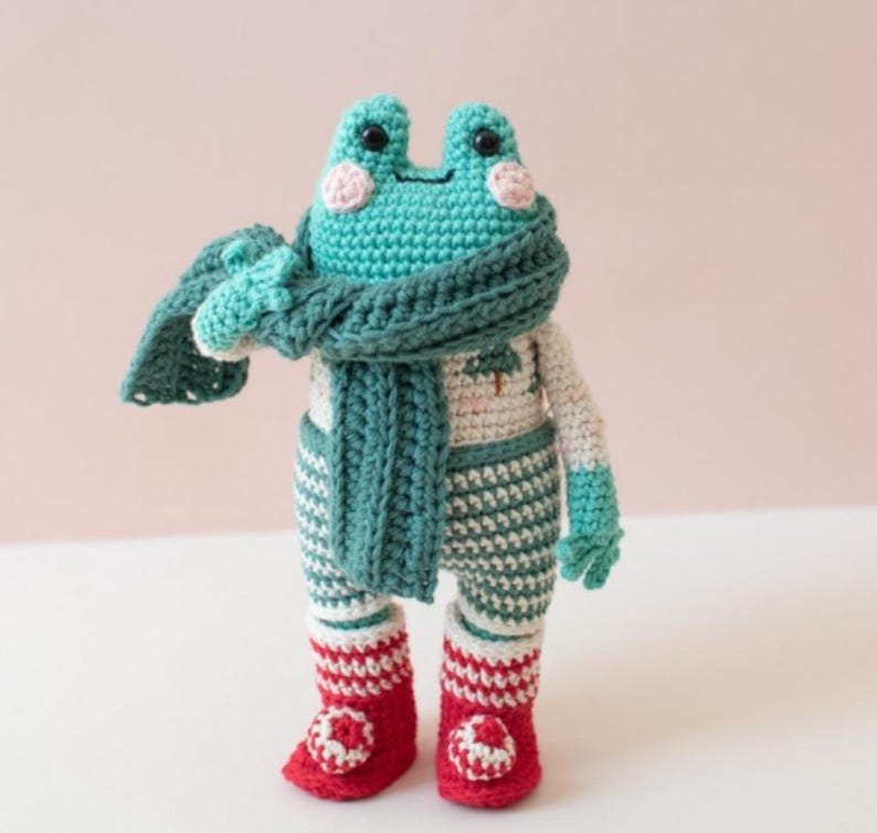 Oliver Frog Crochet Amigurumi Christmas Halloween Handmade Plush Toys ...