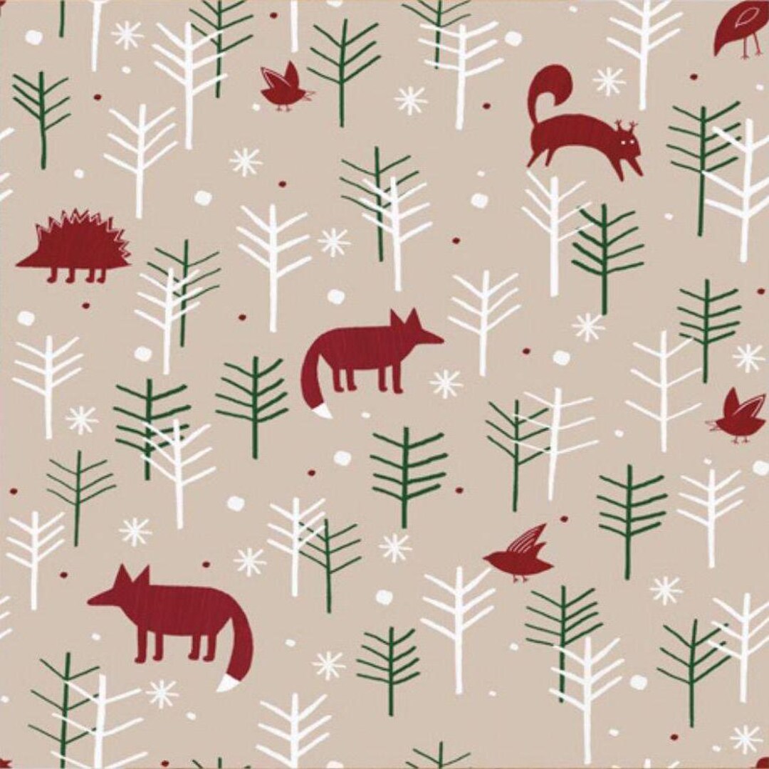 Winter Forest Animals Seamless Pattern | Cute Fabric Design Digital ...