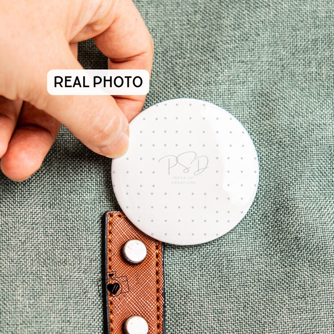 2.25-inch Pin Mockup Pin Button Smart Object Mockup Button Mockup ...