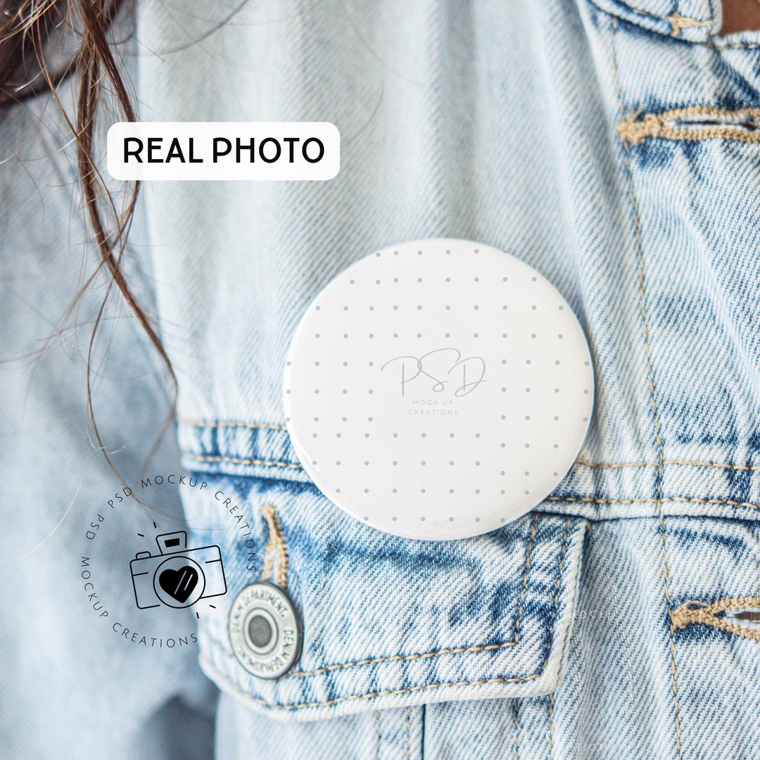 2.25 Button Mockup Custom Pin Buttons Mockup Button Mock up PSD Smart ...