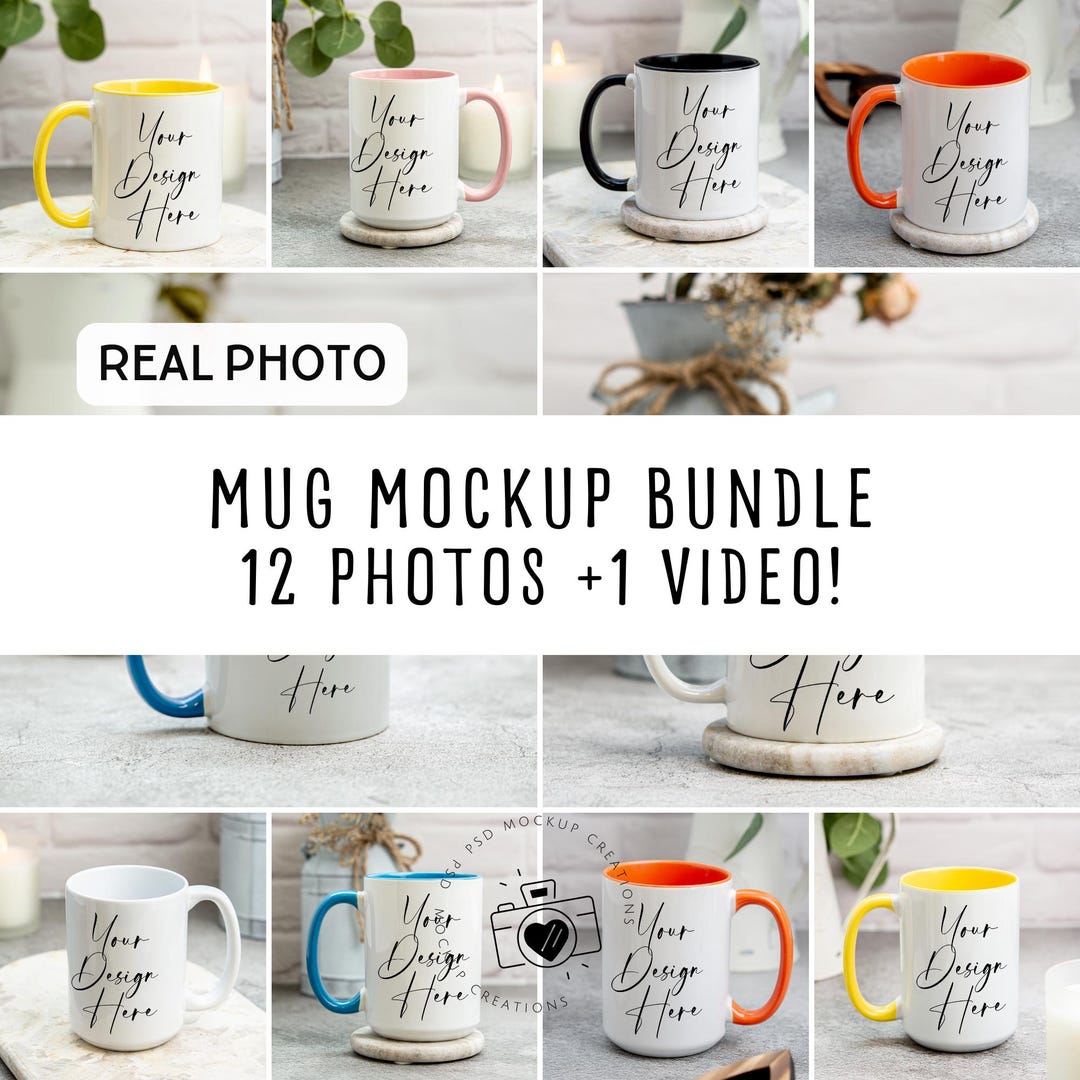 Mug Mockup Bundle 15 Oz 11 Oz Printify Mug Mockups Mug Mock up Bundle ...