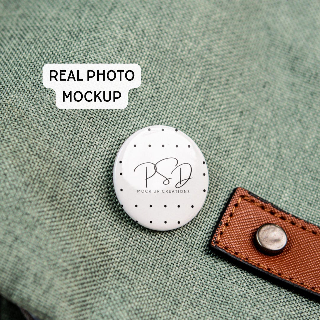1.25-inch Button Mockup Custom Small Pin Buttons Mockup Button Mock up ...
