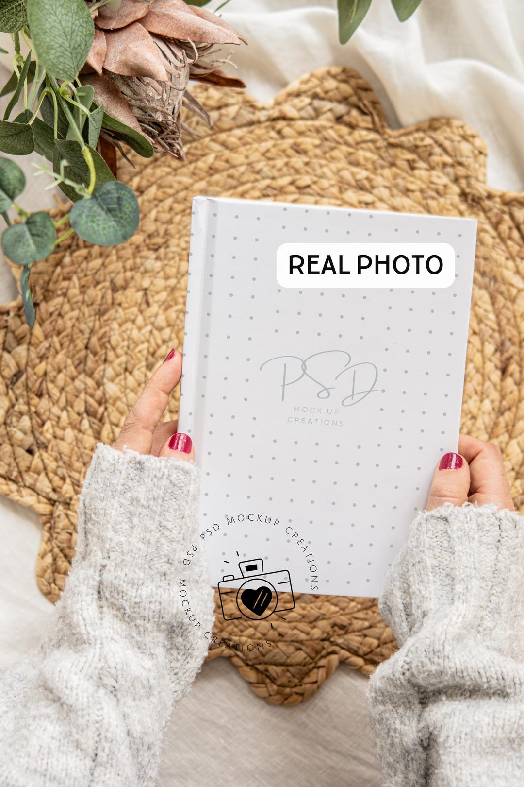Hardcover Journal Mockup Printify Journal Mockup Real Photo Mockup PSD ...