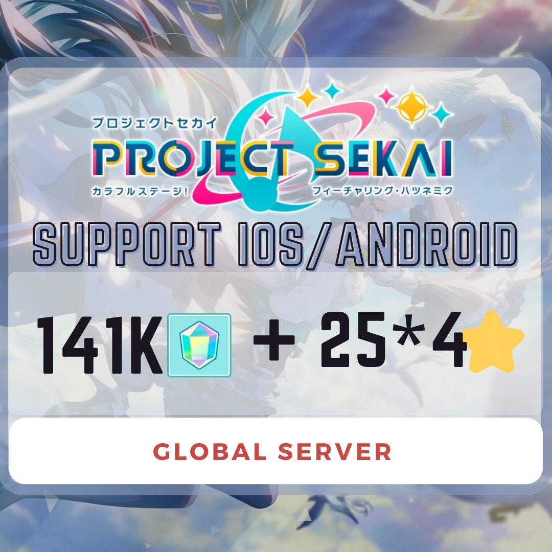 Global Server Project Sekai Colorful Stage Account PJSK 141000 25x4 - Etsy