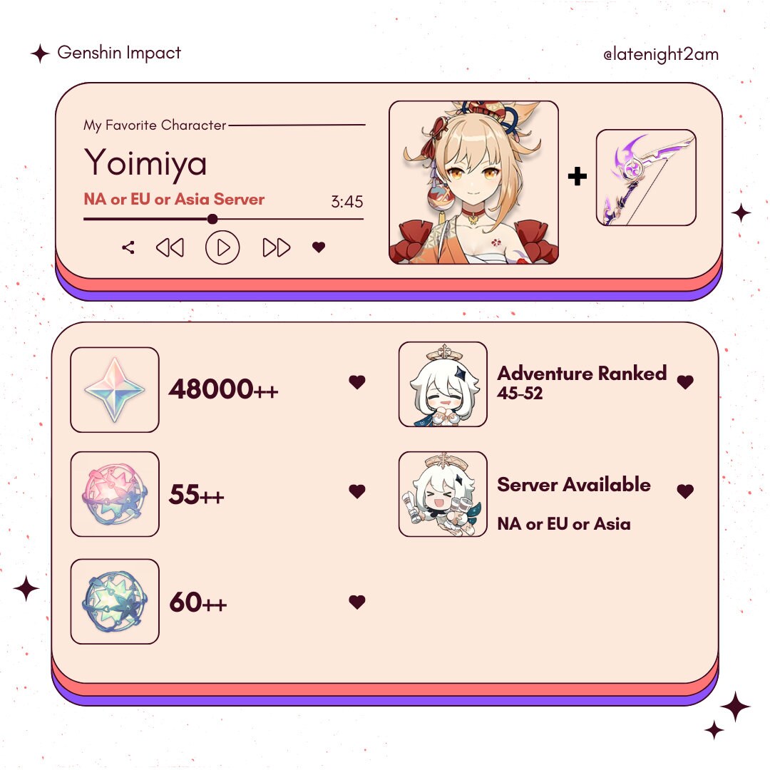 Yoimiya Weapon 480 Draws Any Server 45000 Primogems Genshin Impact ...
