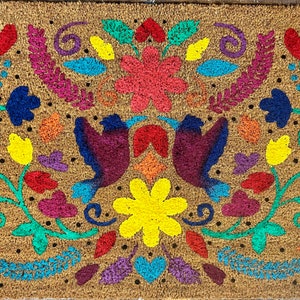 Large Mexican Print Doormat | Hand Painted Doormat | Custom Patio Decor ...