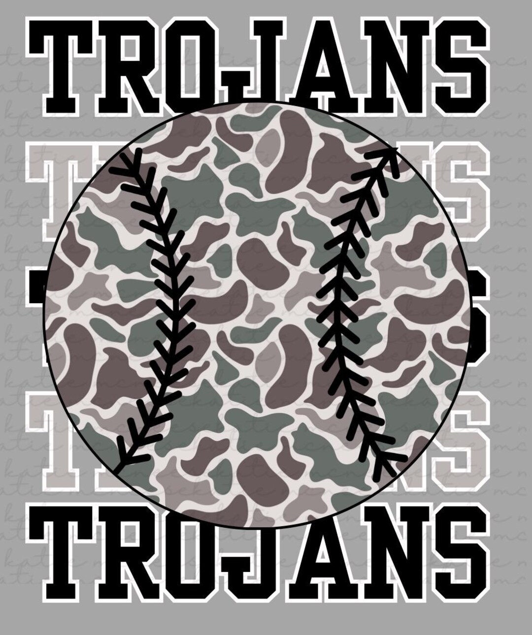Trojan Baseball School Camo PNG, DIGITAL FILE - Etsy