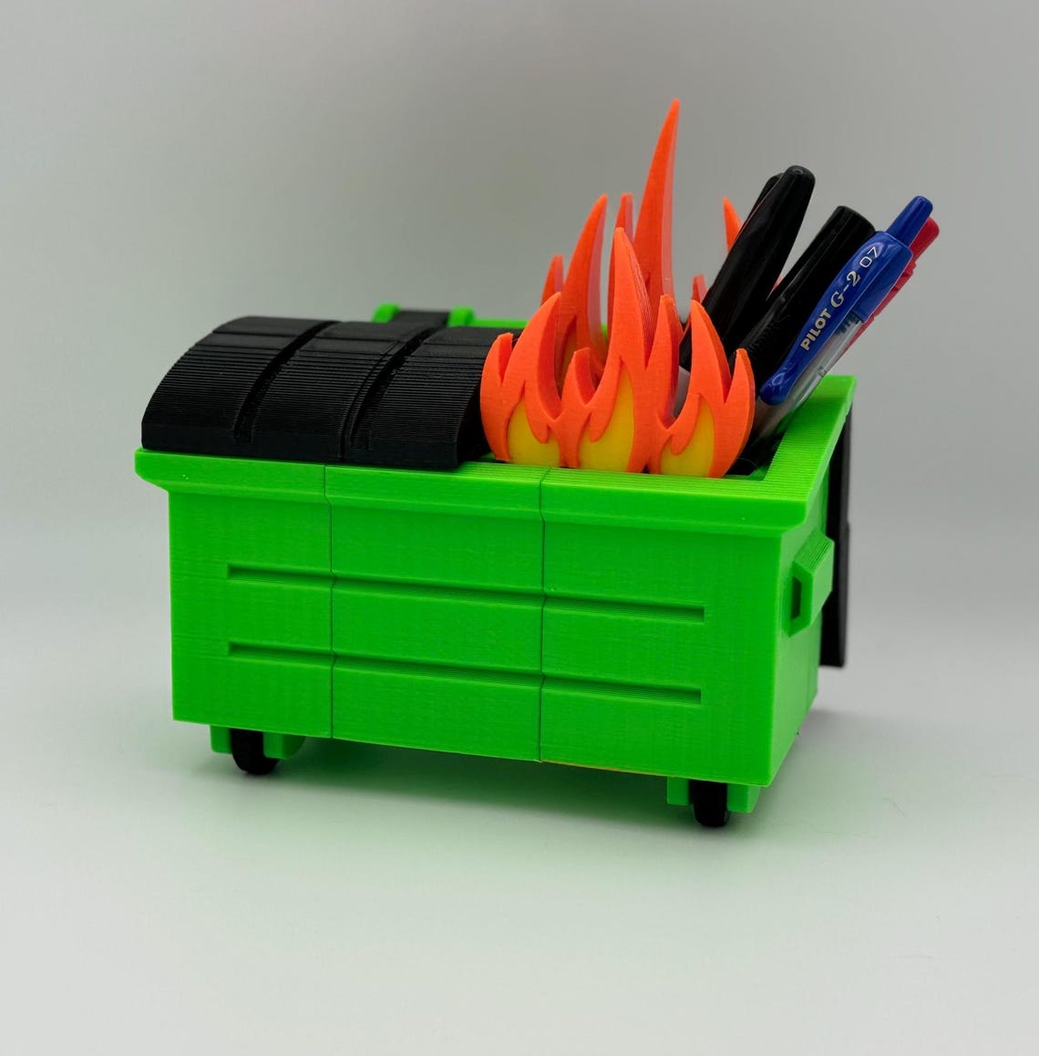 Dumpster Fire Pencil Holder Desktop Organizer Office Gag Gift Novelty ...