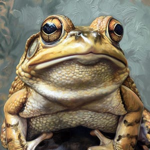 The Enchanted Toad | Gothic Fantasy Art, Frog on Crystal Ball, Whimsical Animal Decor, Dark ...