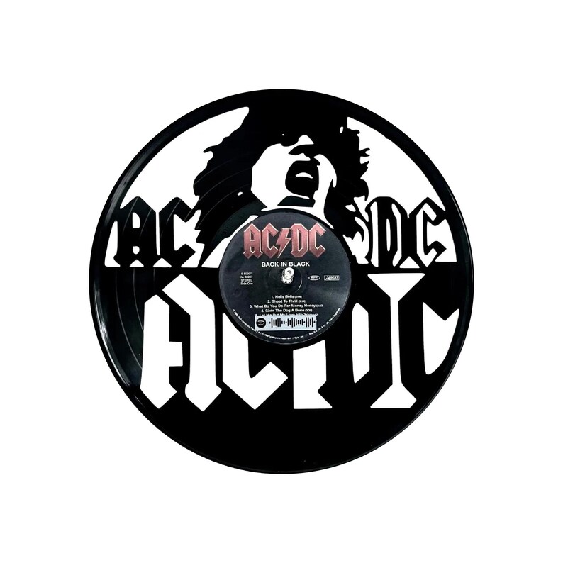 ACDC Vinyl Record Art: Repurposed Music Decor - Etsy