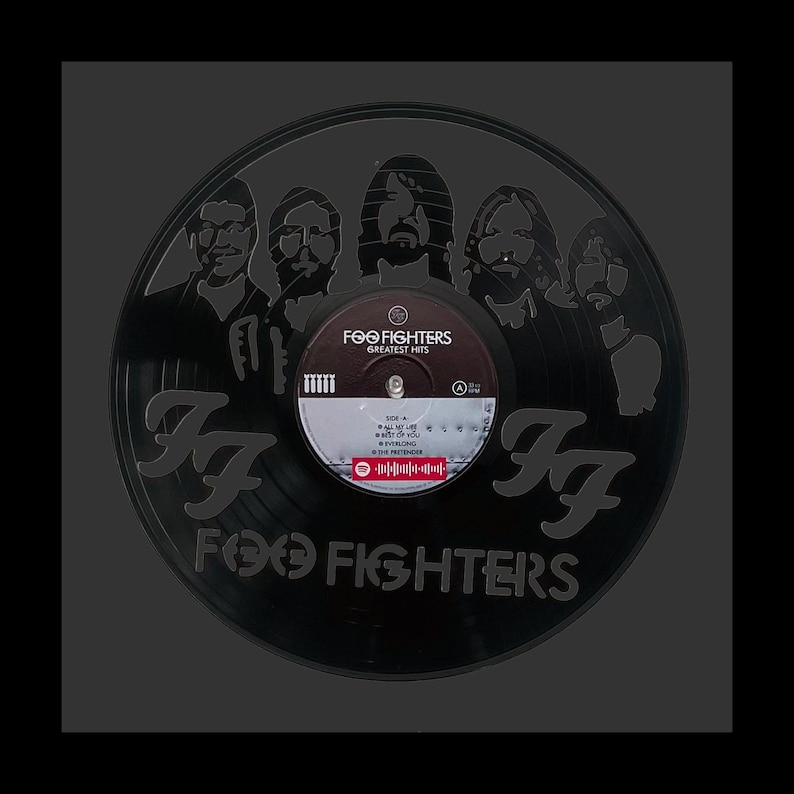 Foo Fighters Vinyl Record Art: Upcycled Music Decor - Etsy