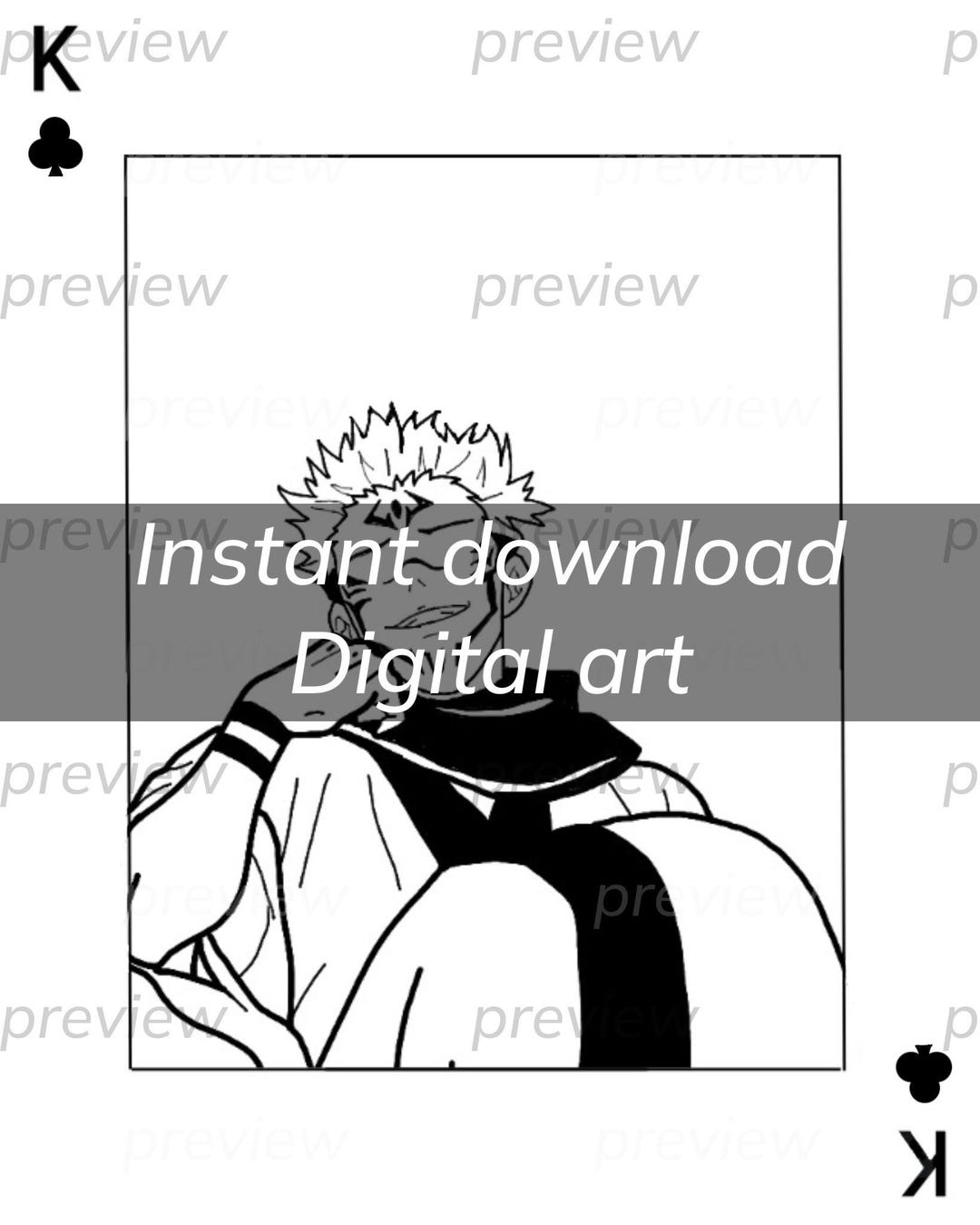 Sukuna: King of Curses, Playing Card Design - Etsy