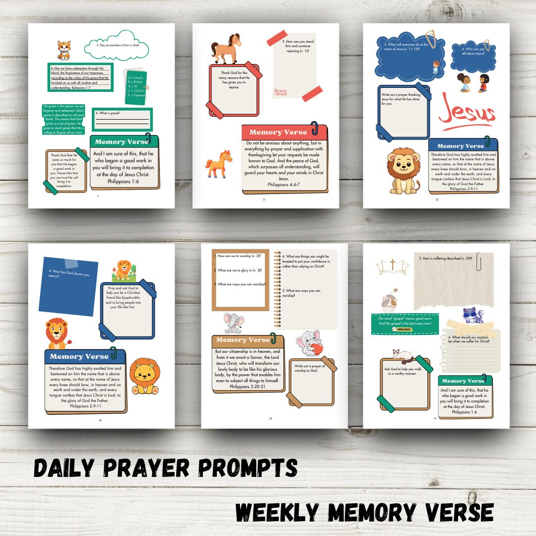 Philippians Kids Bible Study - Etsy