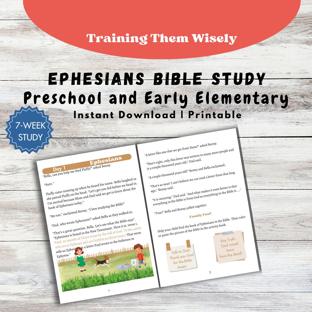 Ephesians Preschool Bible Study - Etsy
