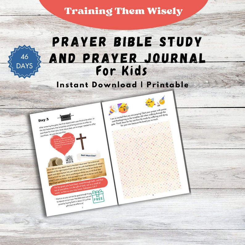 Prayer Bible Study and Journal for Kids - Etsy