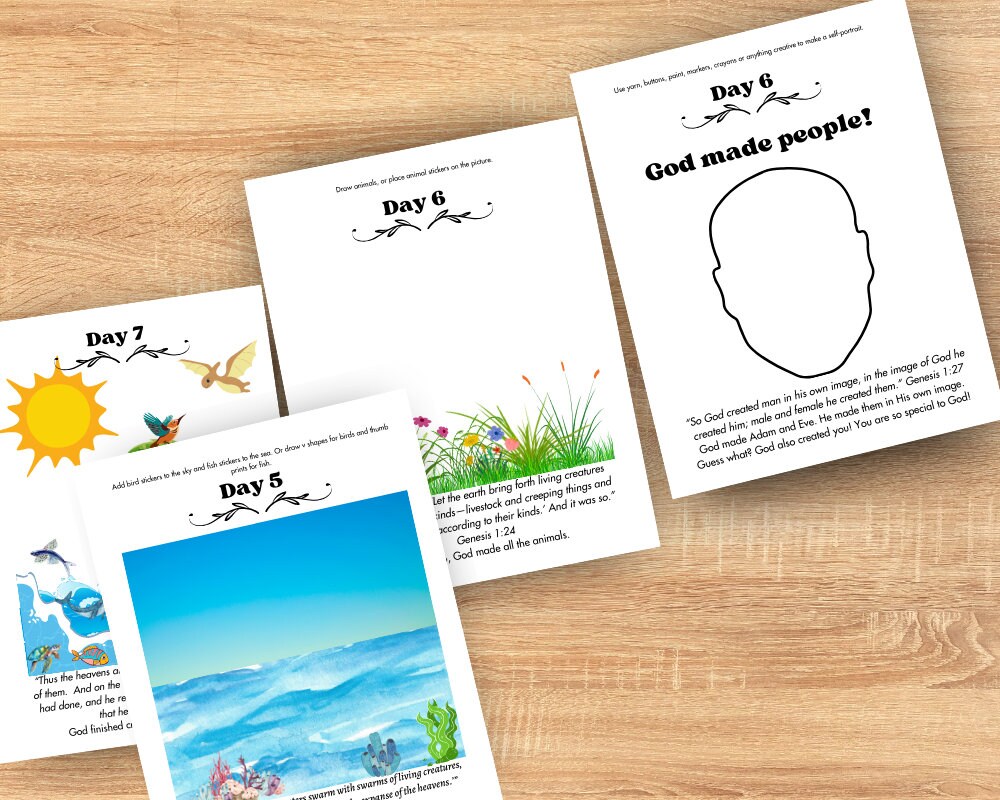 Creation Activity Booklet - Etsy