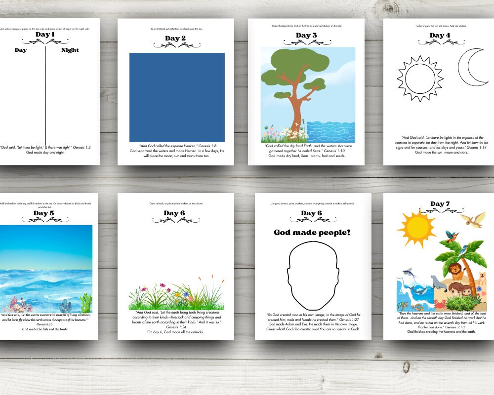 Creation Activity Booklet - Etsy
