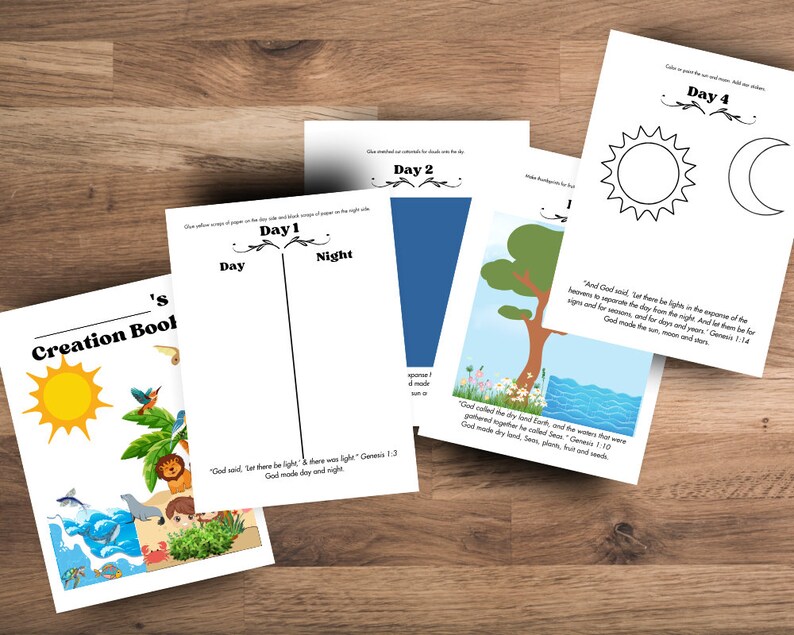 Creation Activity Booklet - Etsy