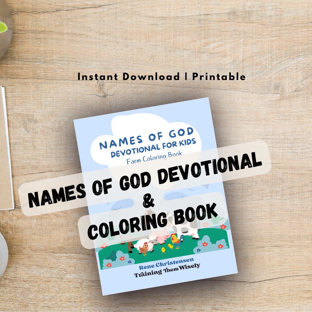 Names of God Devotional for Kids Farm Animal Coloring Book - Etsy