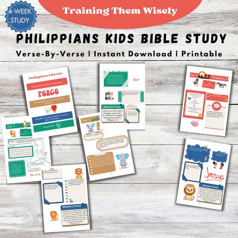 Philippians Kids Bible Study - Etsy