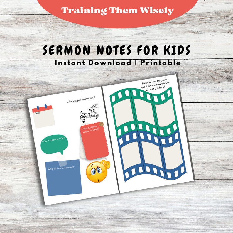 Sermon Notes for Kids - Etsy