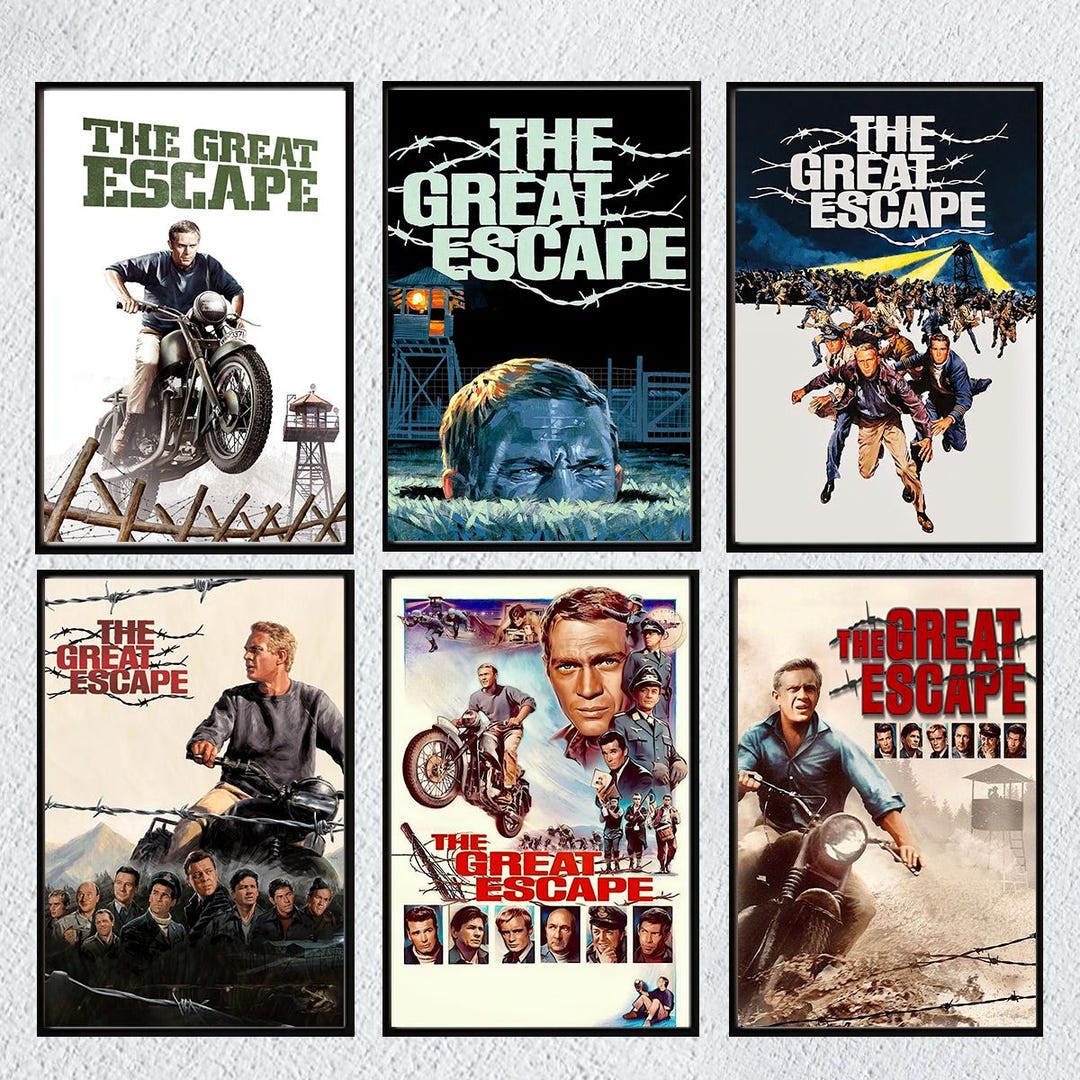 The Great Escape Movie Poster Wall Art Room Decor Film Poster Wall ...