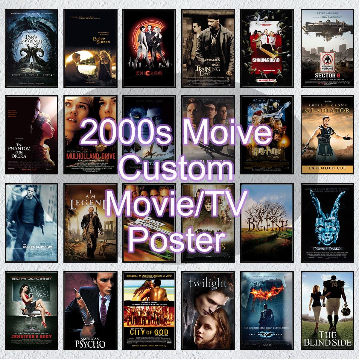 2000's Movie Poster, Custom Film Poster, Classic Vintage Poster, Wall ...
