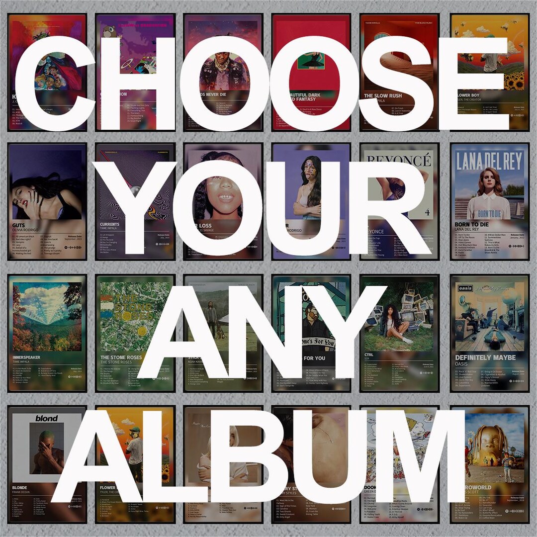 Custom Any Album Cover, Music Album Cover Poster, Custom Tracklist ...