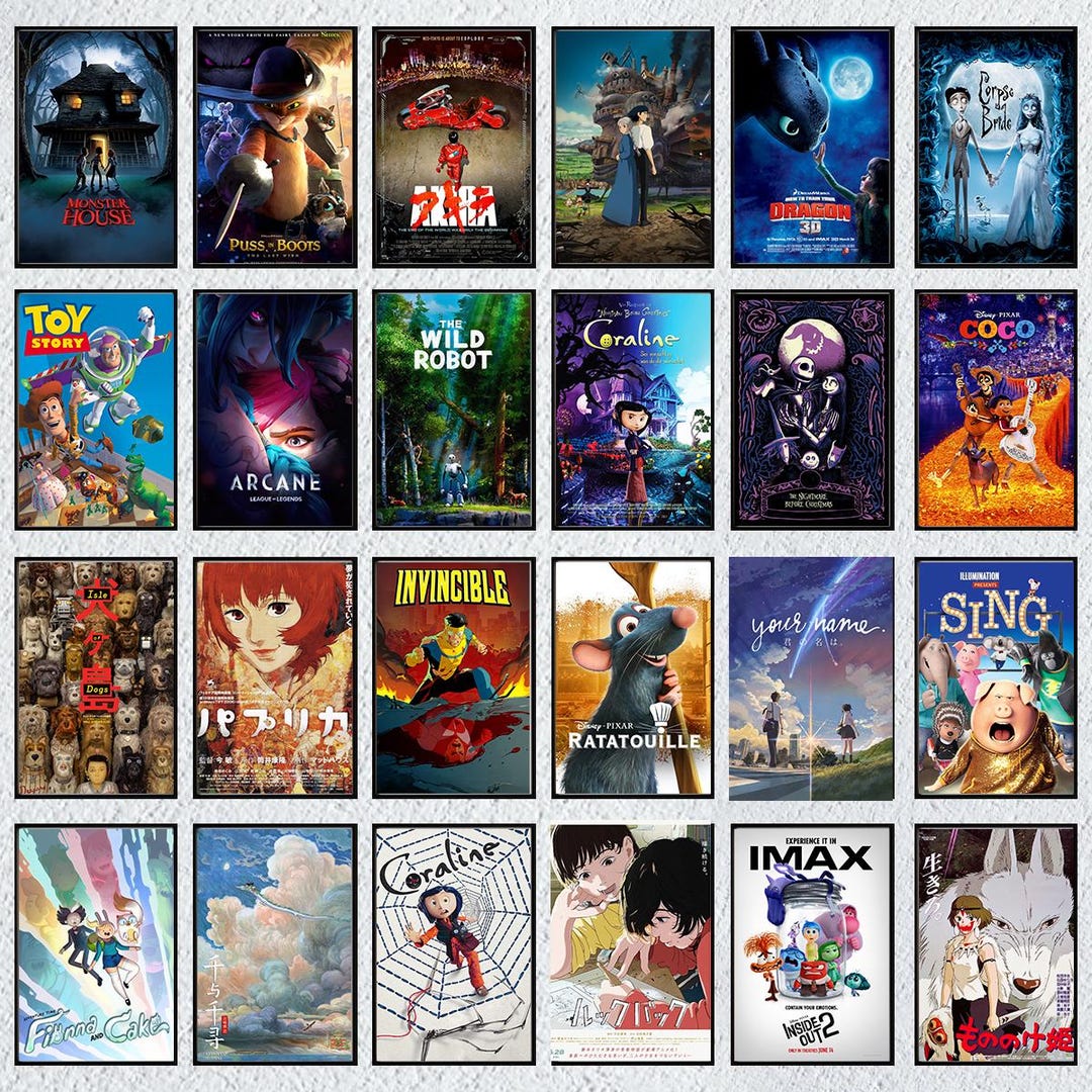 Custom Cartoon Film Poster, Anime Movie Poster, Japanese Movie, Wall ...